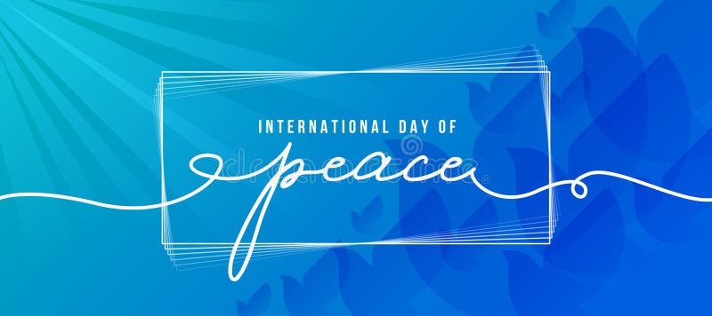 International Day of Peace Text in White Line Blend Frame on Abstract ...