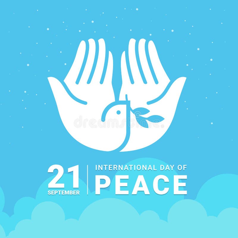 International Day of Peace - White Hand Making the Form of Dove Hold ...