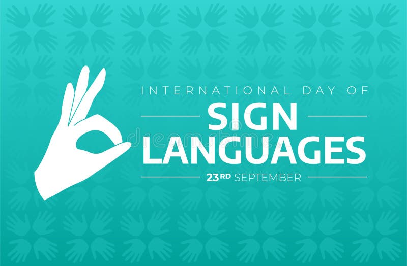 International Day of Sign Languages Background Stock Vector ...