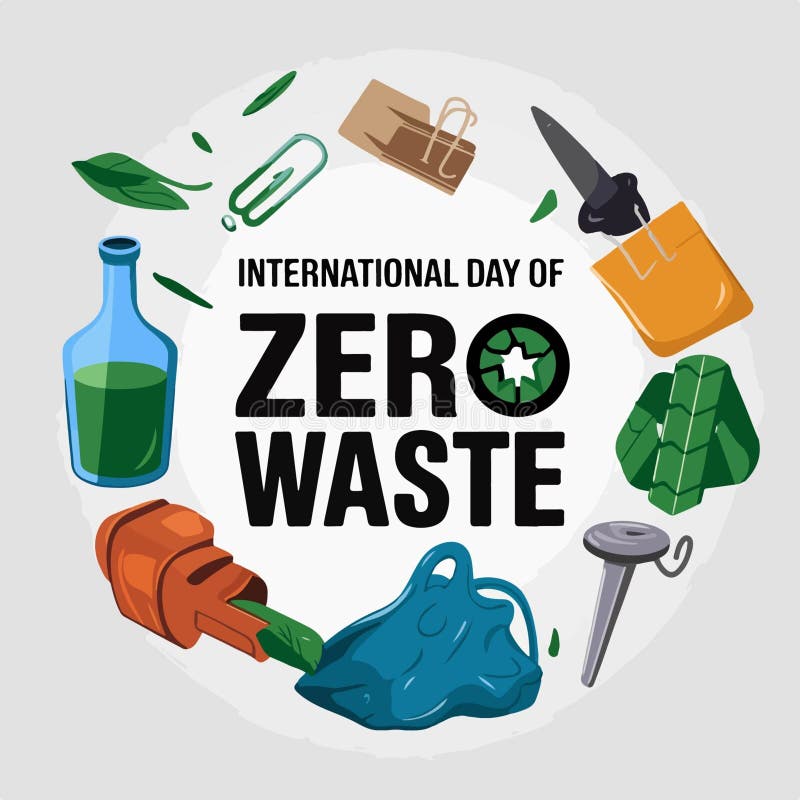 International Day of Zero Waste Stock Illustration - Illustration of ...