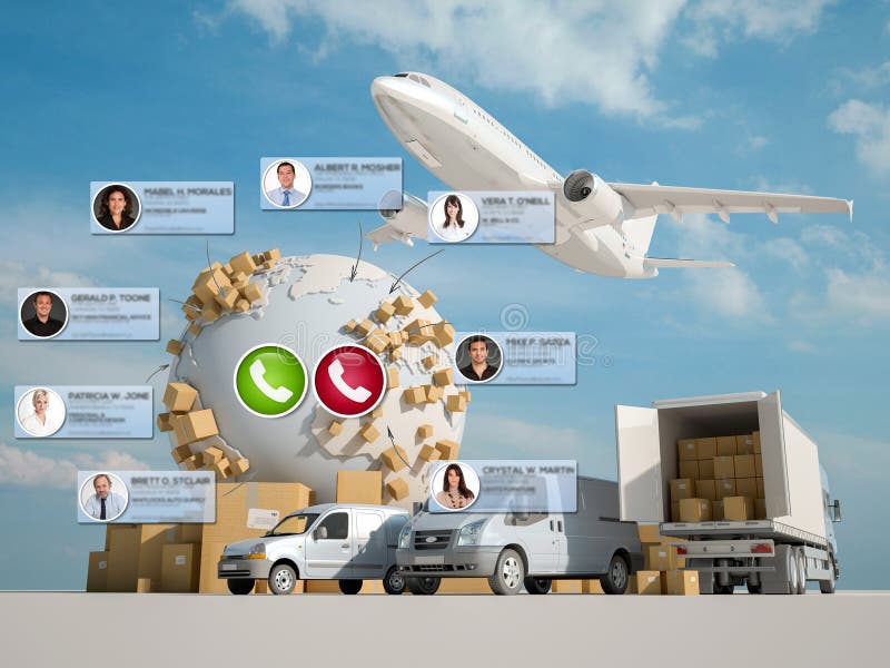 International Distribution Video Conference Stock Illustration ...