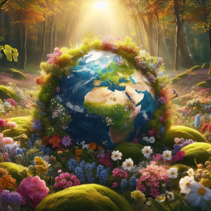 International Earth Day Concept, Generative AI Stock Illustration ...