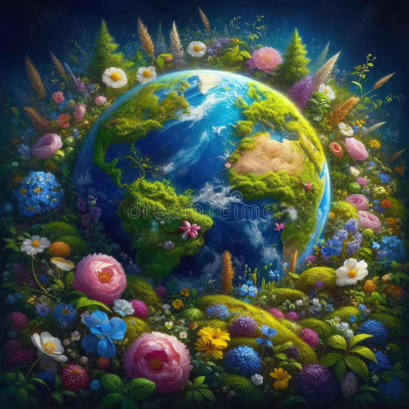 International Earth Day Concept, Generative AI Stock Illustration ...