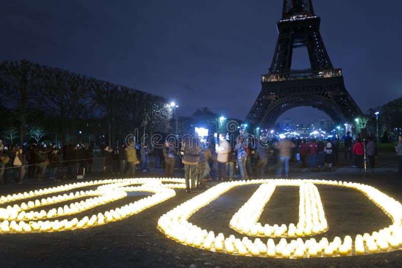 International Earth Hour Celebration, Paris, Editorial Stock Image ...