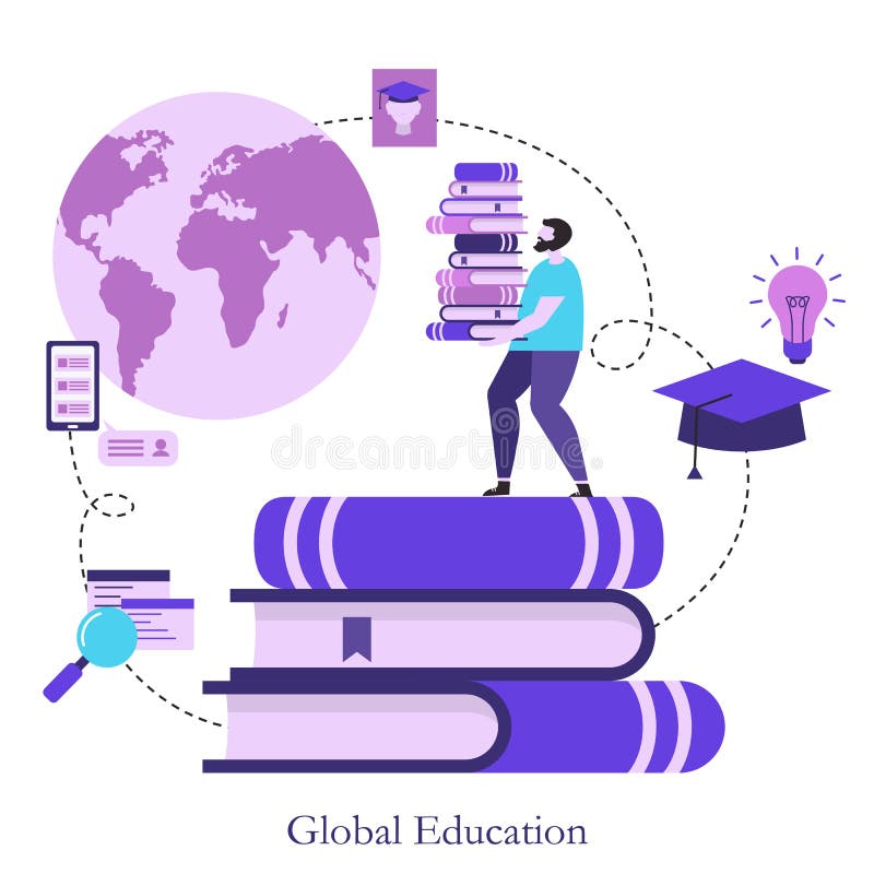 International Educational Projects Stock Vector - Illustration of globe ...