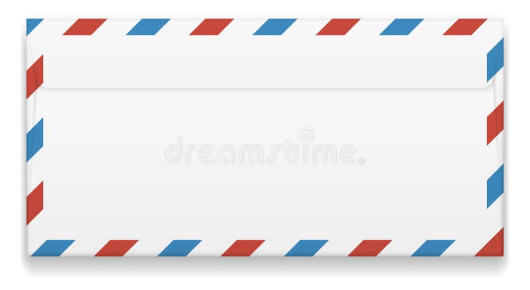 International Envelope Template. Blank Mail Postal Package Stock Vector ...