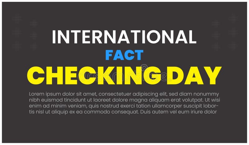 International Fact Checking Day Stock Vector - Illustration of fact ...