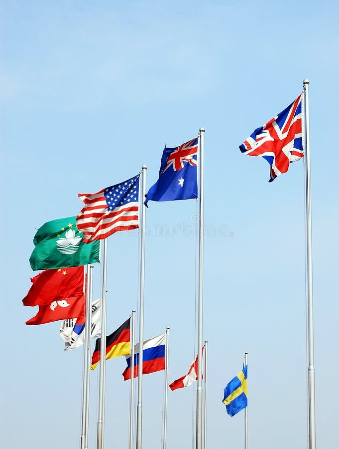 International flags stock image. Image of summer, colors - 24678323