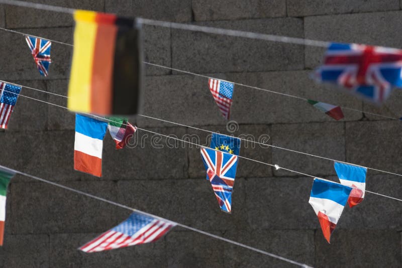 International Flag Display of Various Countries Stock Photo - Image of ...