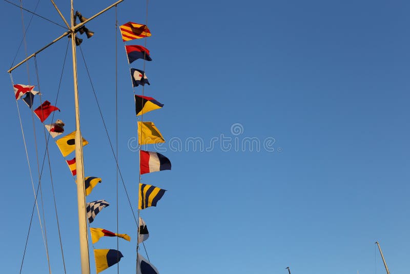 International Flags Blowing in the Wind Stock Image - Image of ...