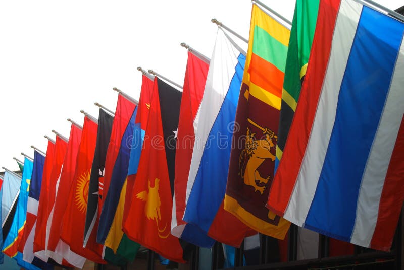 International Flags stock image. Image of fluttering - 96111685