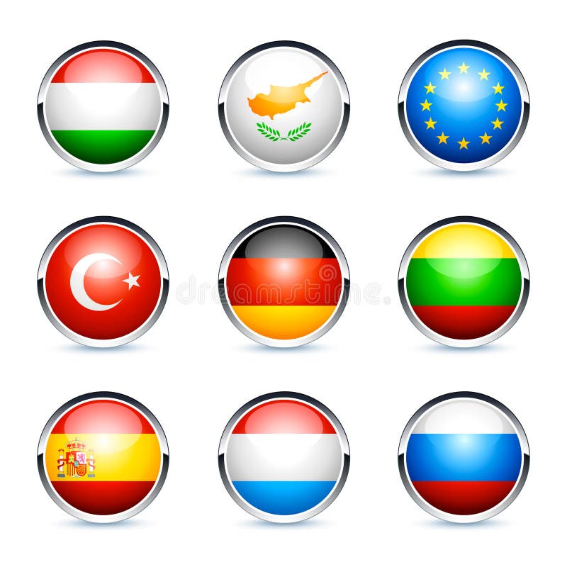 International Flags Icons stock vector. Illustration of elements - 17085854