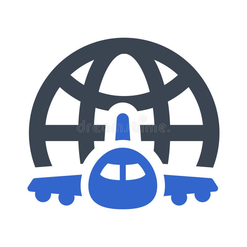 International flight icon stock vector. Illustration of vector - 330713481