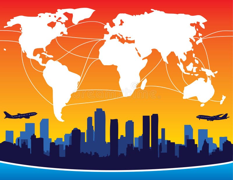 Flight Routes Background Stock Illustrations – 462 Flight Routes ...