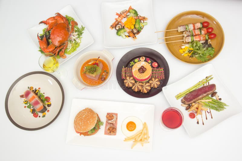 International Food for Dinner Stock Photo - Image of buffet, nutrition ...