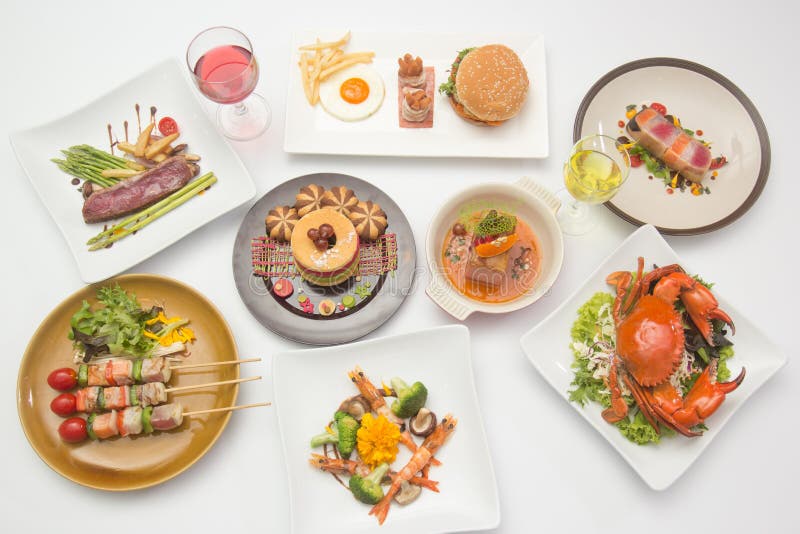 International Food for Dinner Stock Image - Image of american ...