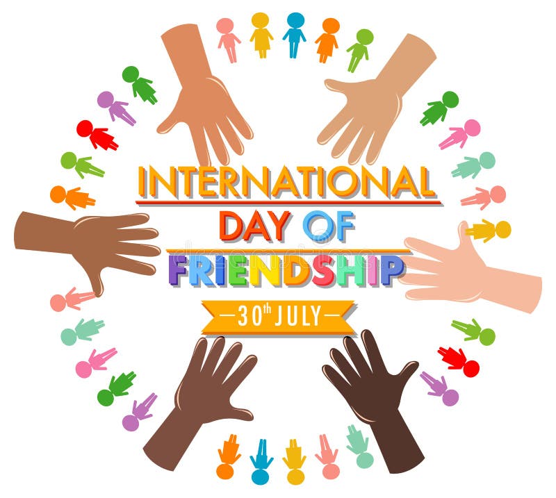 International Friendship Day Banner Design Stock Vector - Illustration ...