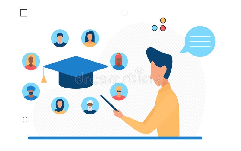 International Graduate Students Community Organization Stock Vector ...