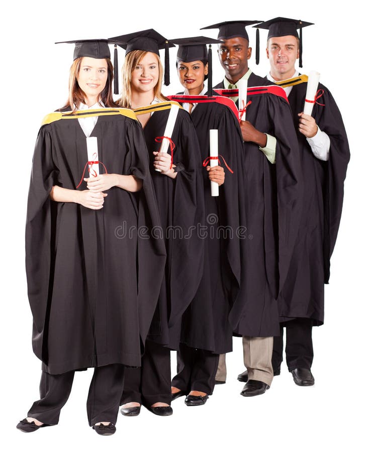 International Graduates with Diplomas Having Conversation, Student ...