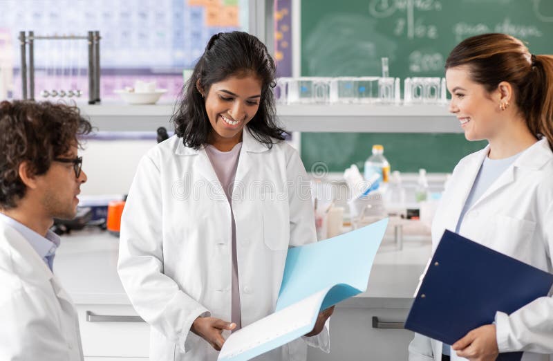 International Group of Scientists in Laboratory Stock Image - Image of ...