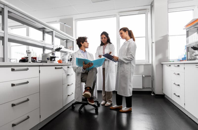 International Group of Scientists in Laboratory Stock Image - Image of ...