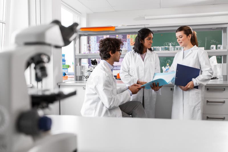 International Group of Scientists in Laboratory Stock Photo - Image of ...