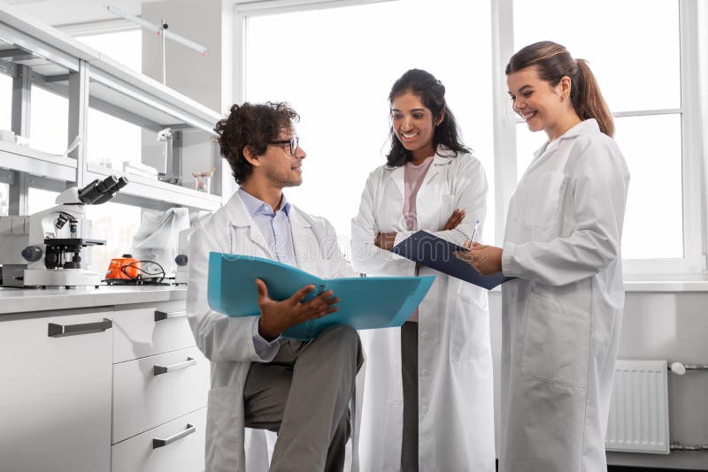 International Group of Scientists in Laboratory Stock Photo - Image of ...