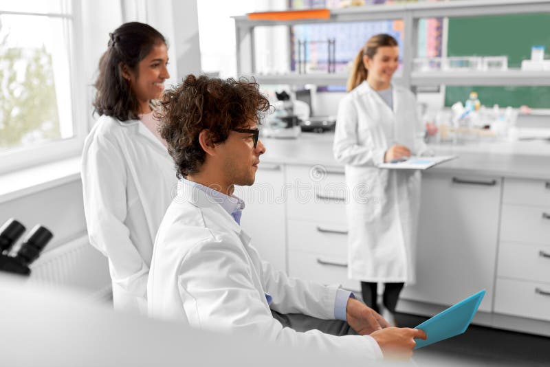 International Group of Scientists in Laboratory Stock Photo - Image of ...