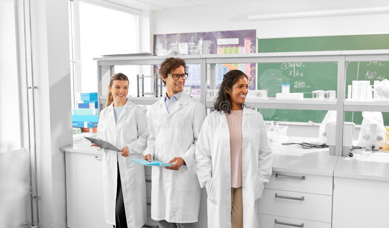 International Group of Scientists in Laboratory Stock Photo - Image of ...