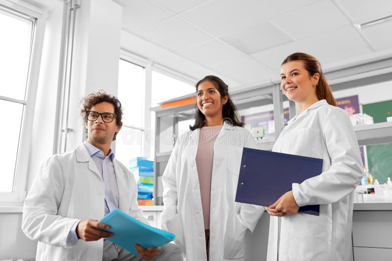 International Group of Scientists in Laboratory Stock Image - Image of ...