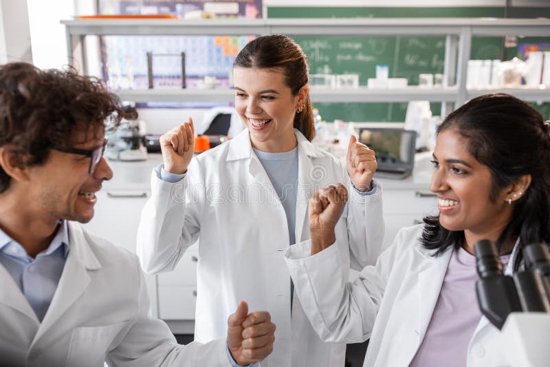 International Group of Scientists in Laboratory Stock Image - Image of ...