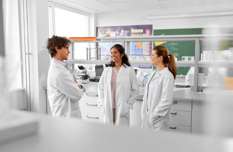 International Group of Scientists in Laboratory Stock Image - Image of ...