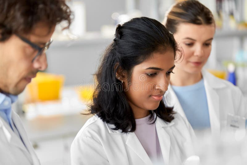 International Group of Scientists in Laboratory Stock Photo - Image of ...