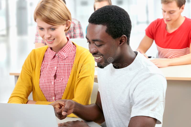 International Group of Students Stock Photo - Image of class, book ...