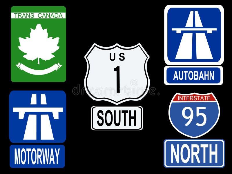 US Highway Signs EPS stock vector. Illustration of blank - 15904483