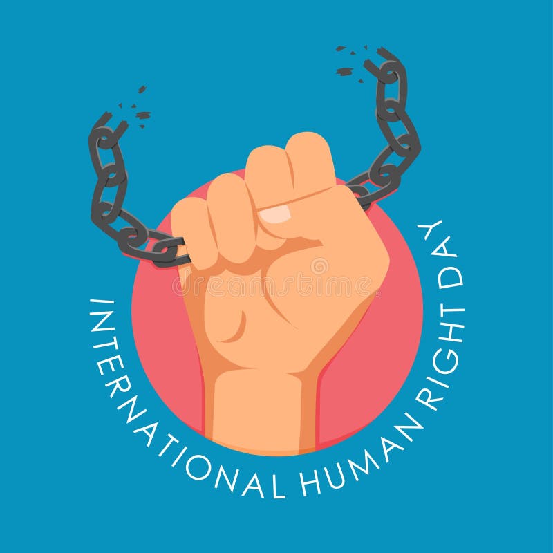 International Human Right Day Poster Template Vector Stock Vector ...
