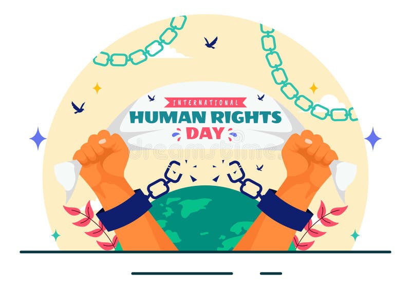 International Human Rights Day Vector Illustration on December 10 ...