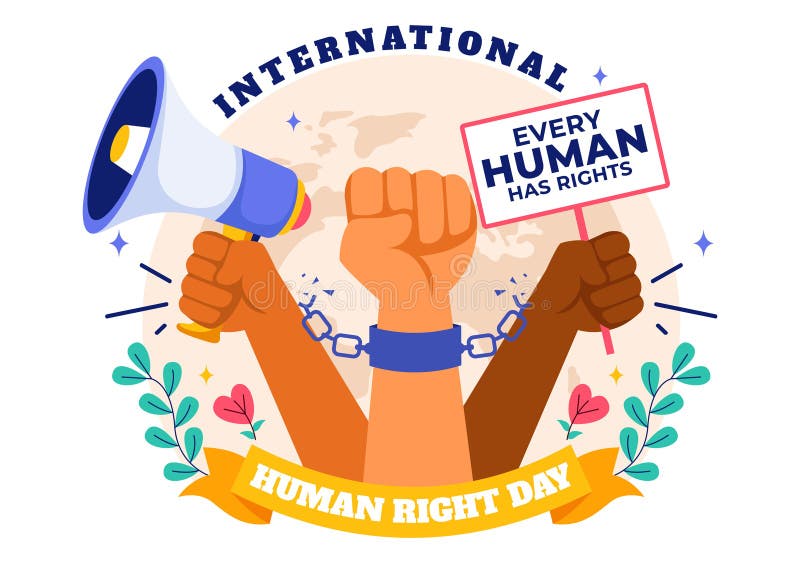International Human Rights Day Vector Illustration on December 10 ...