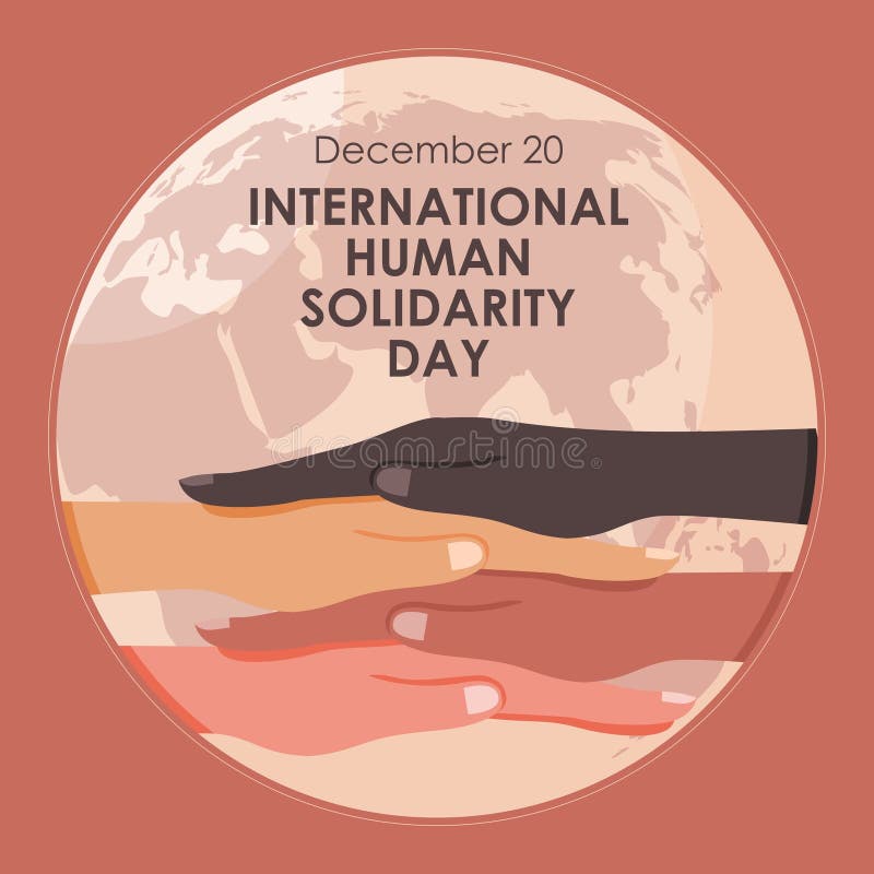 International Human Solidarity Day Poster Template Vector Stock Vector ...