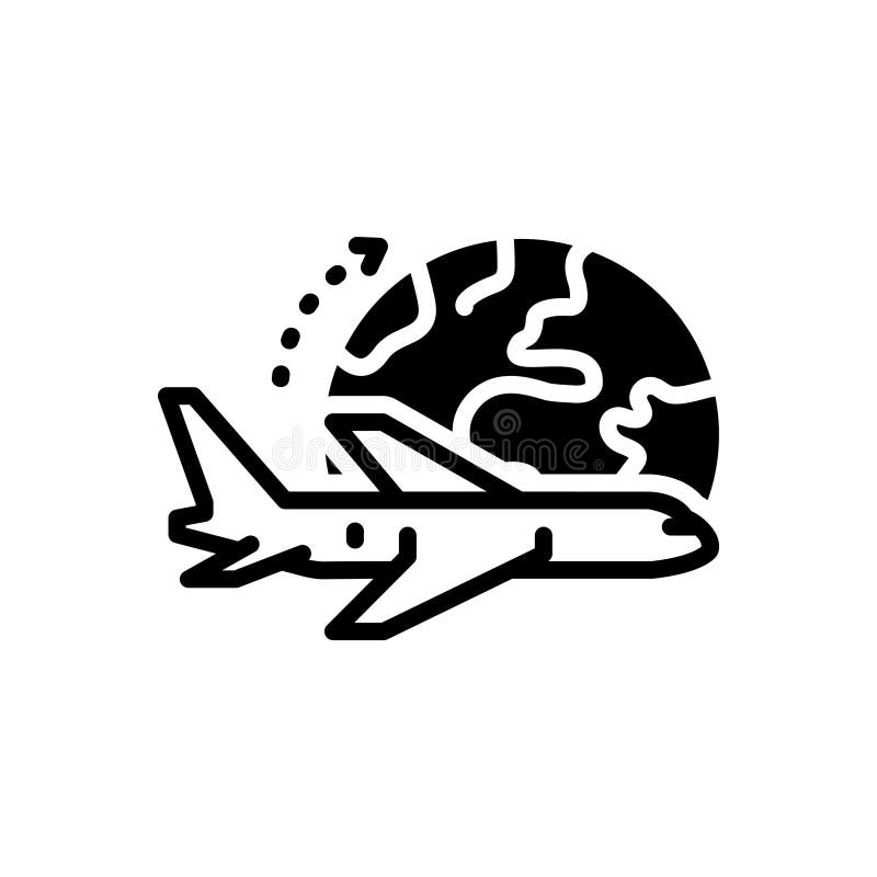 Black Solid Icon for International, Foreign and Travel Stock ...