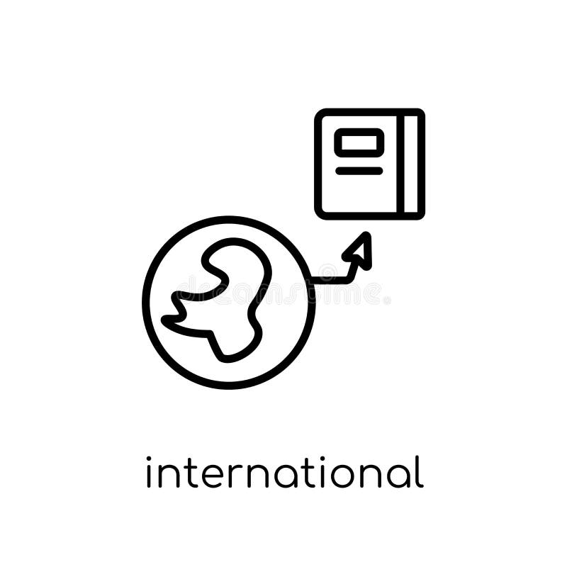 International Icon. Trendy Modern Flat Linear Vector International Icon ...