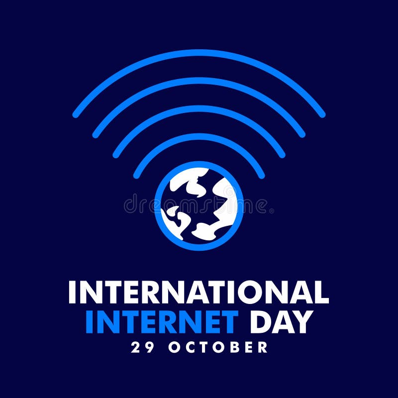 International Internet Day Vector Banner Illustration Stock Vector ...