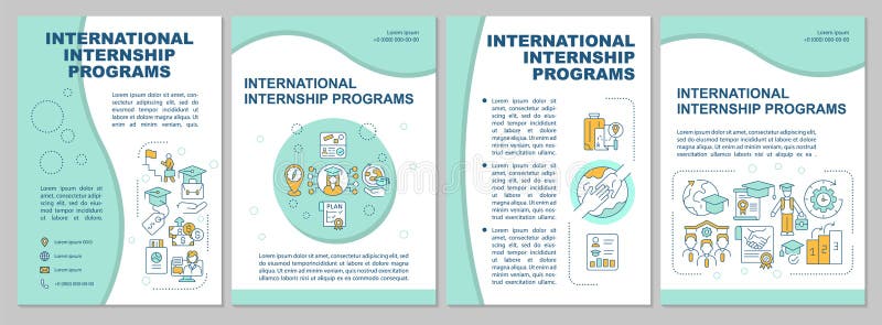 International Internship Programs Brochure Template Stock Vector ...