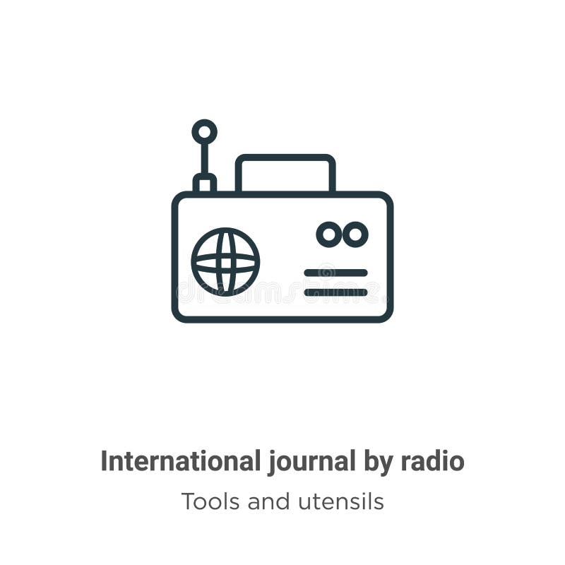 International Journal by Radio Icon Vector Sign and Symbol Isolated on ...