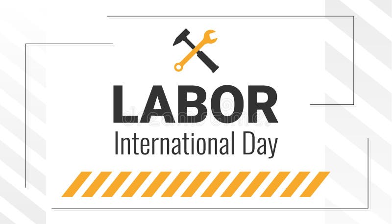 International Labor Day Poster Vector Invitation with Workers Day Stock ...