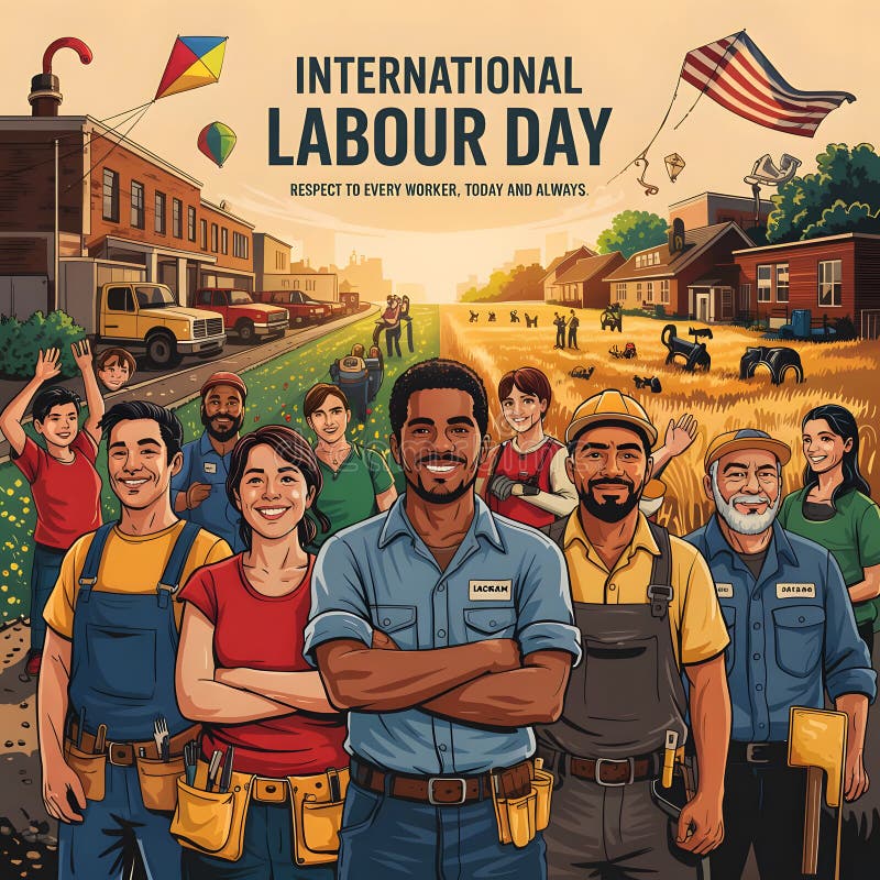 International Labour Day Poster Design Stock Illustration ...