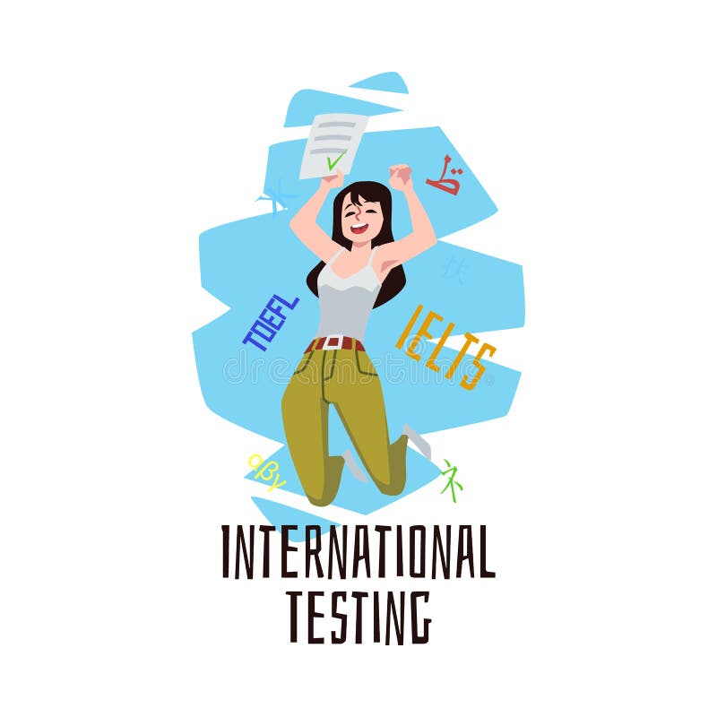 International Language Testing Banner Design, Flat Vector Illustration ...