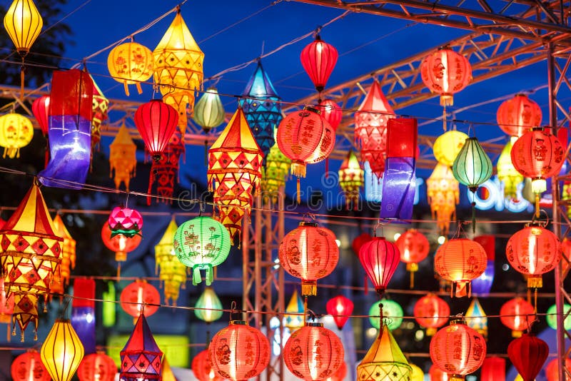 Traditional Indian Lanterns for Sale on the Occassion of Diwali Stock ...