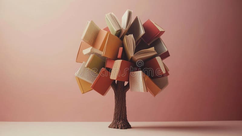 The International Literacy Day Concept Features a Tree with Leaves Made of Books, an Image that ...