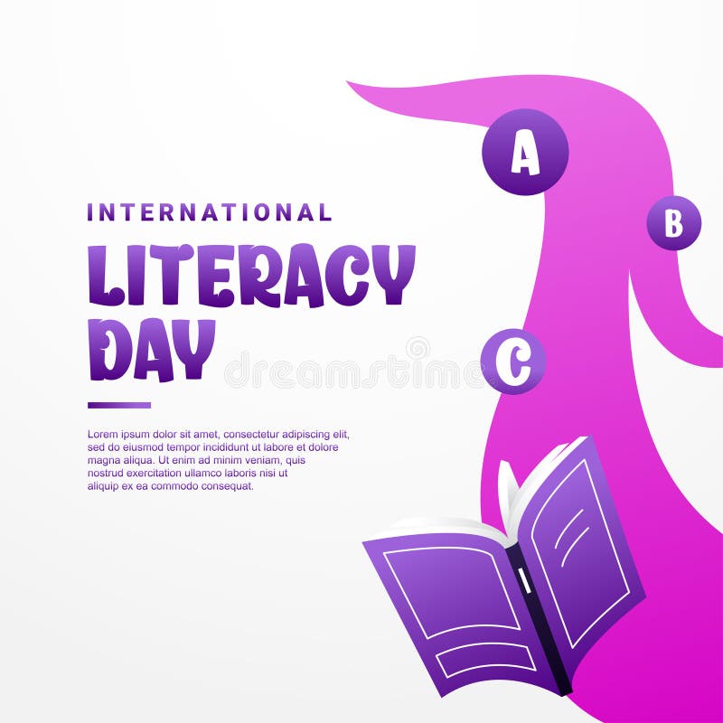 International Literacy Day Design Background for Greeting Moment Stock ...